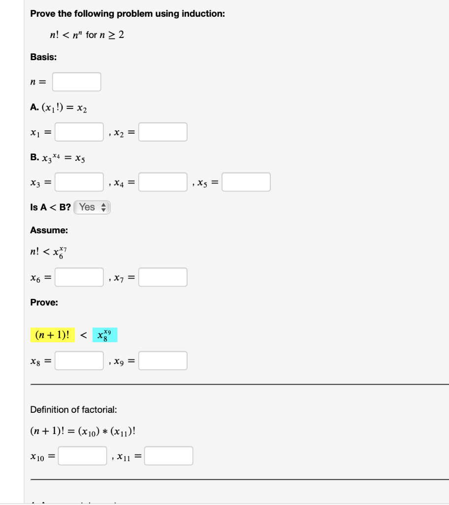 Solved Prove the following problem using induction: n! 2 | Chegg.com