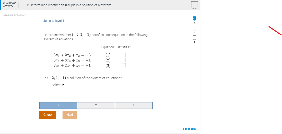 Solved Determine Whether −2 2 −1 Satisfies Each Equation