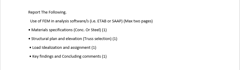Solved Report The Following. Use of FEM in analysis | Chegg.com