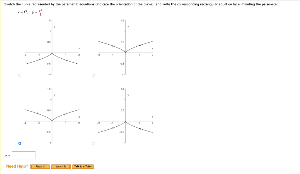 Solved Sketch the curve represented by the parametric | Chegg.com