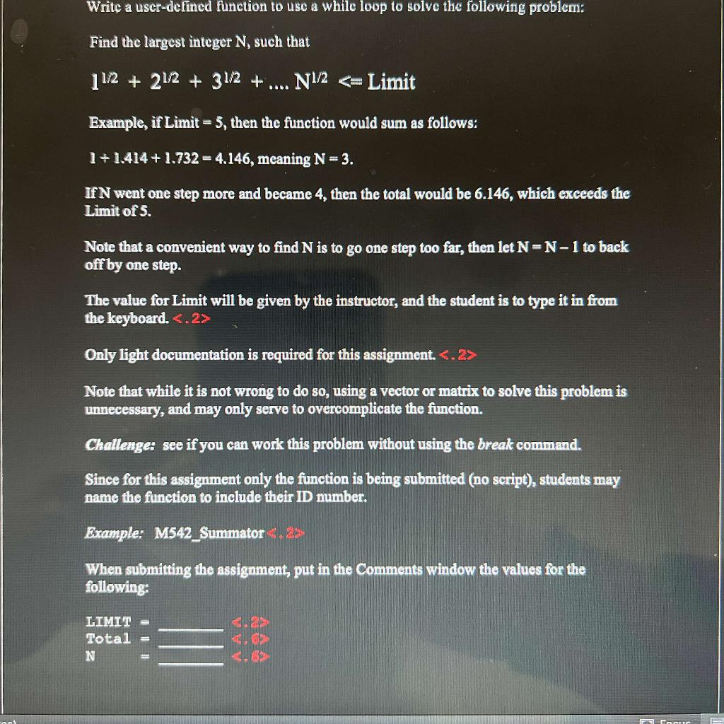 Solved Write a user-defined function to use a while loop to | Chegg.com