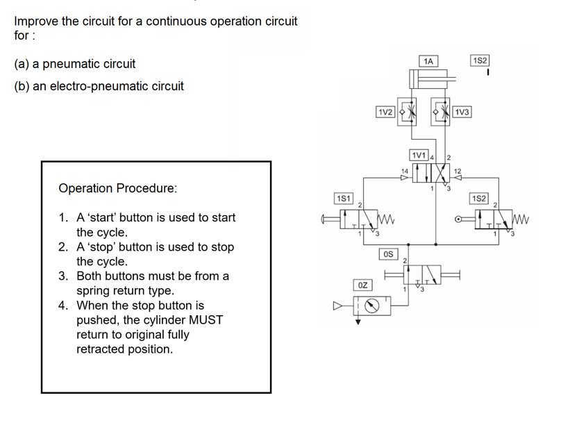 Solved Improve the circuit for a continuous operation | Chegg.com