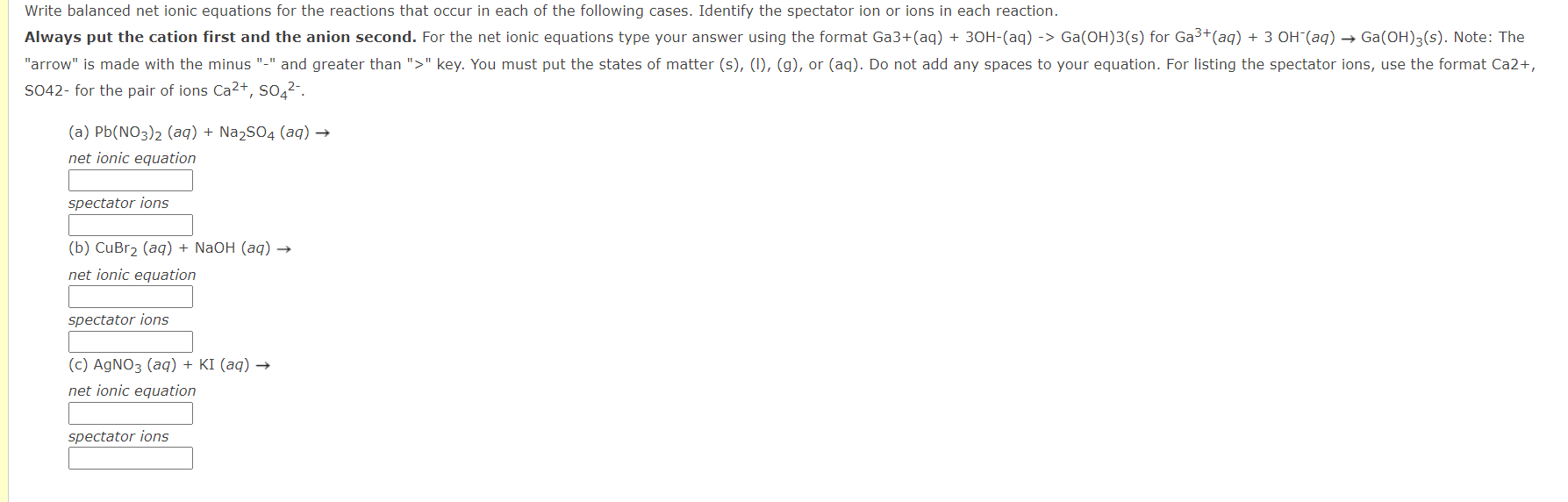 Solved Write balanced net ionic equations for the reactions | Chegg.com