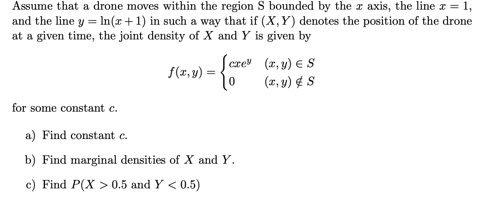 Solved Assume that a drone moves within the region S bounded | Chegg.com