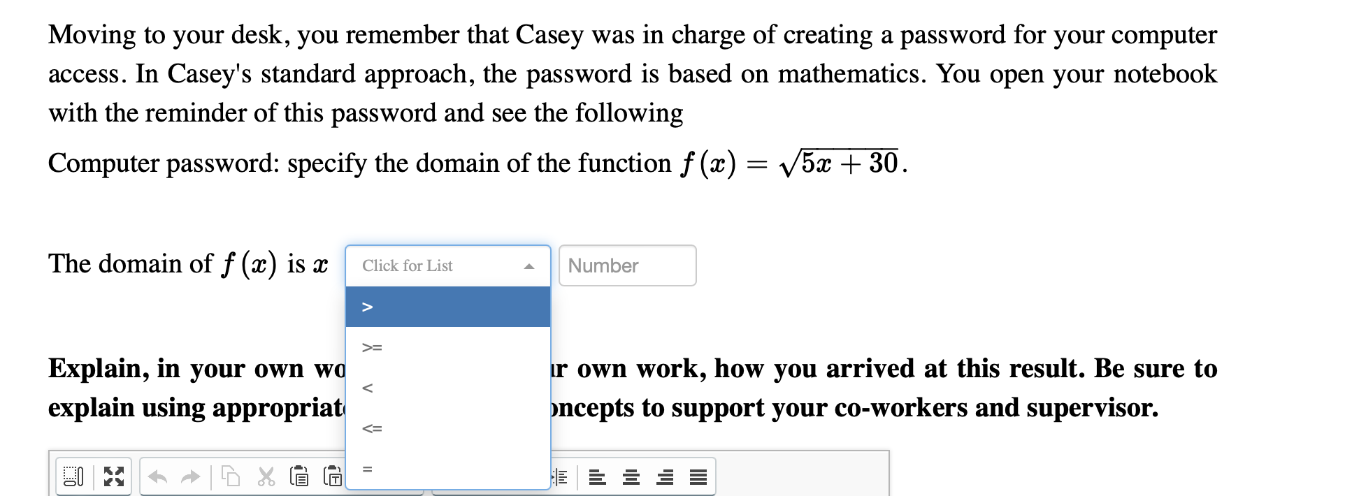 Solved Moving to your desk, you remember that Casey was in | Chegg.com