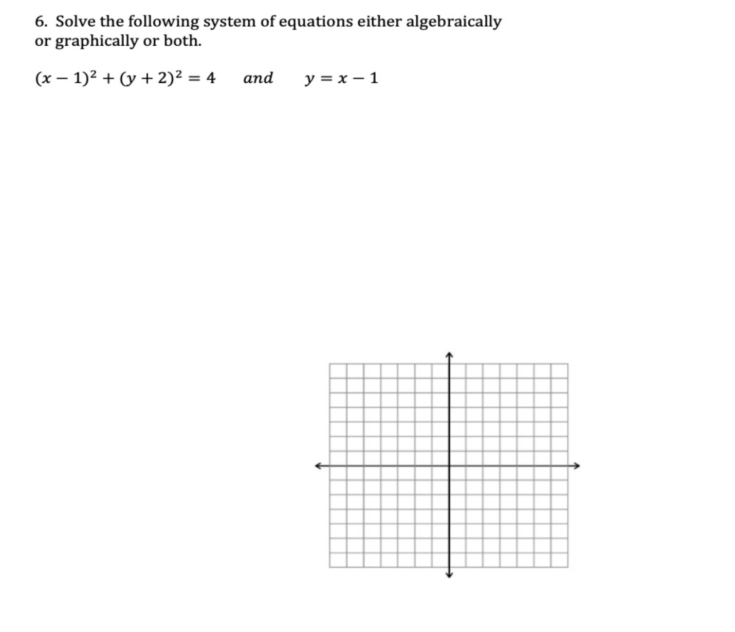 Solved 6. Solve the following system of equations either | Chegg.com