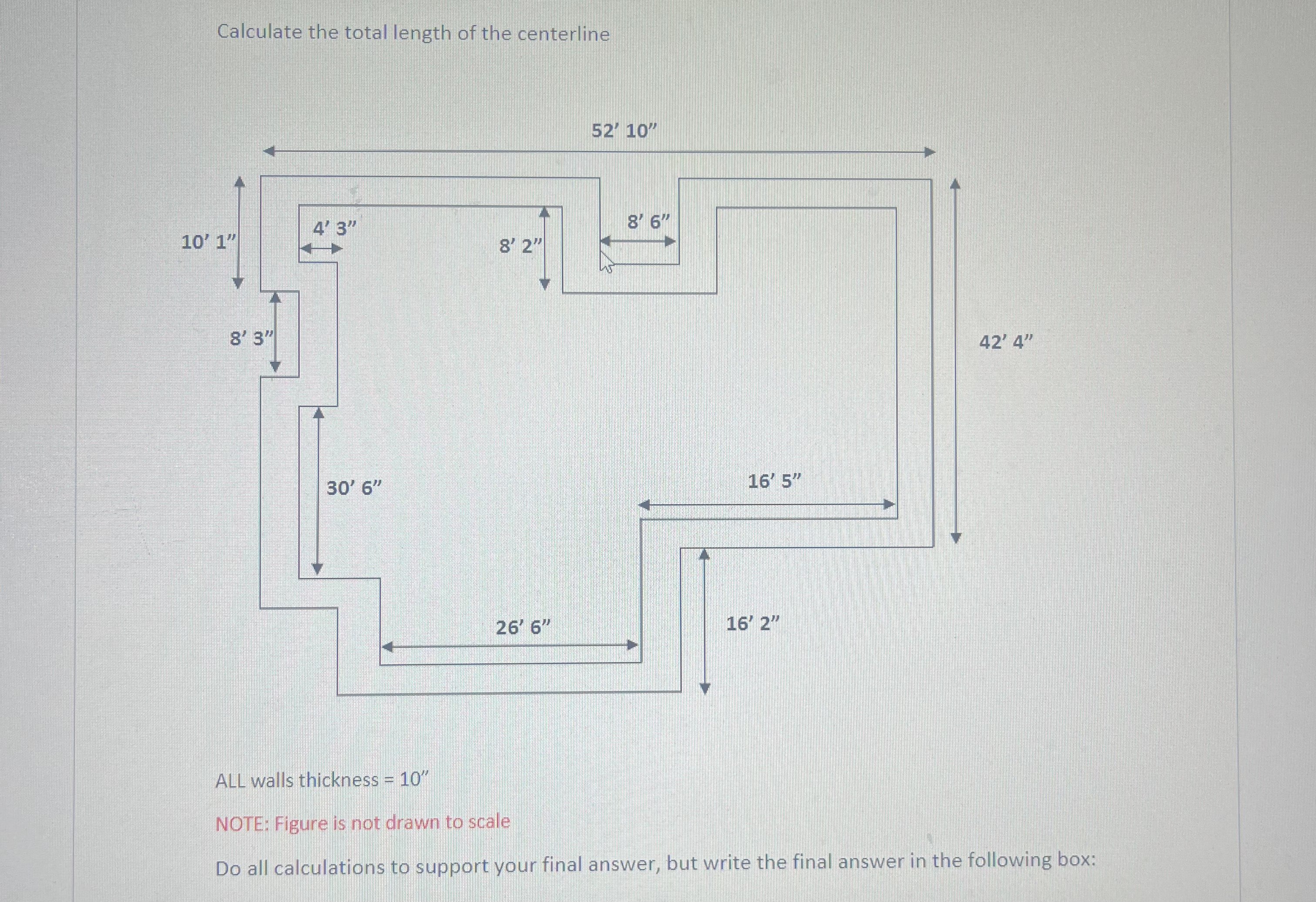 Solved Calculate the total length of the centerline ALL | Chegg.com
