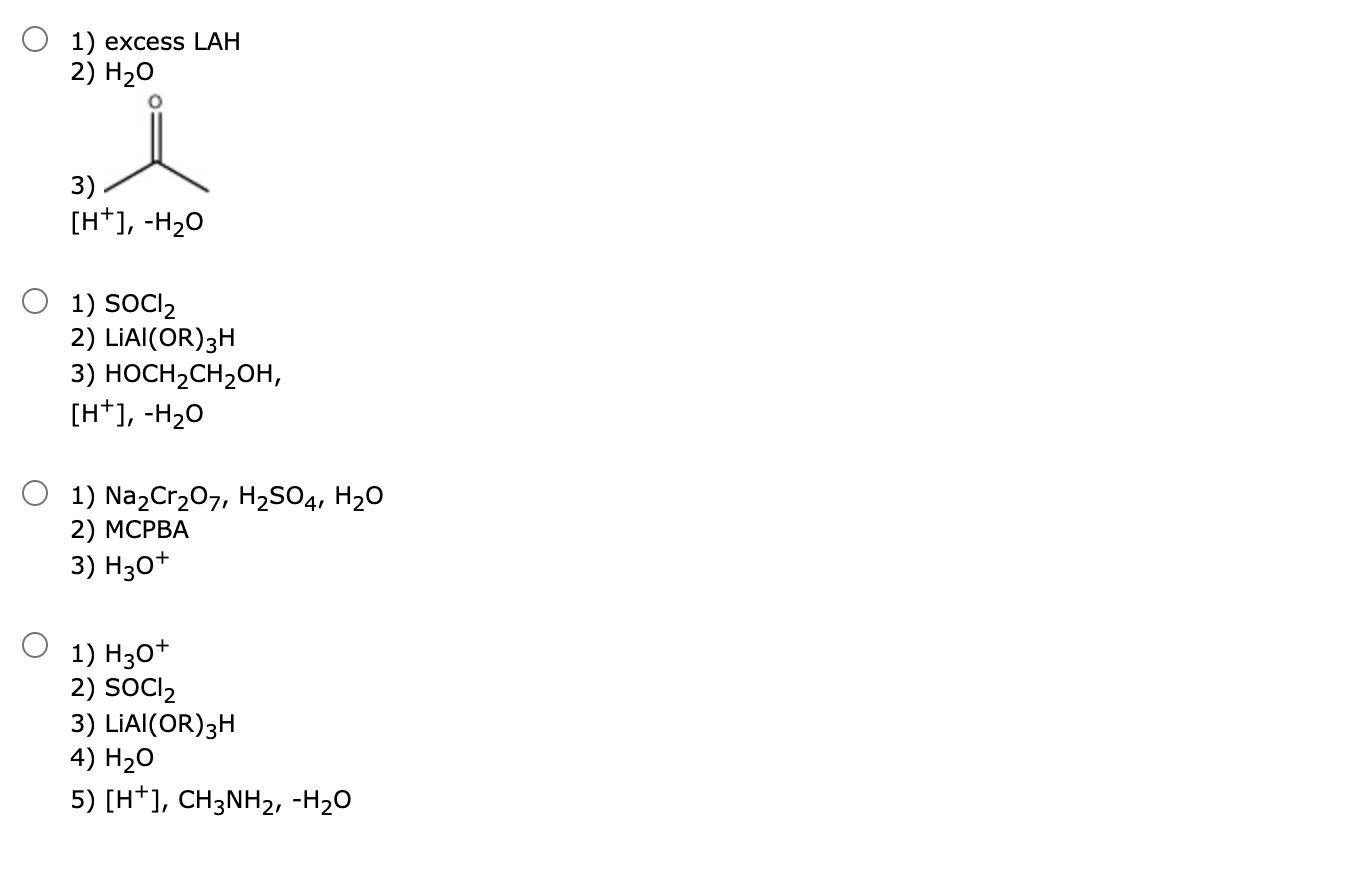 Solved NH 1) MCPBA 2) H30+ 3) SOCI2 4) (CH3)2NH 1) H30+ 2) | Chegg.com