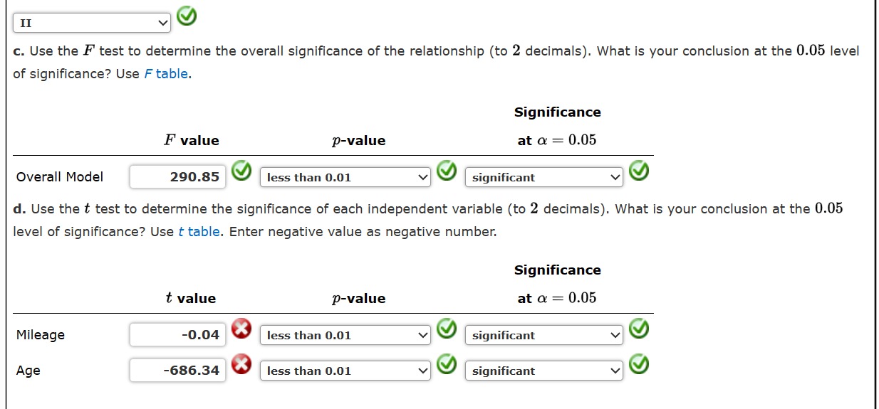 C Use The F Test To Determine The Overall
