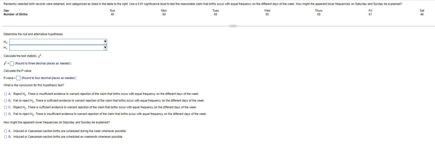 Solved Randomly selected birth records were obtained, and | Chegg.com