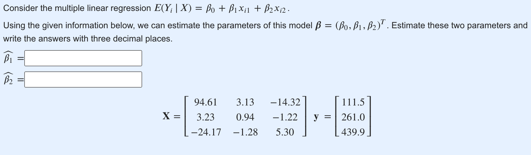Solved = Consider the multiple linear regression E(Y|X) = Bo | Chegg.com