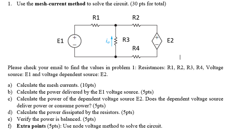 Solved Problem 1: Resistances: R1=10 Ω, R2=30 Ω, R3=100 Ω, | Chegg.com