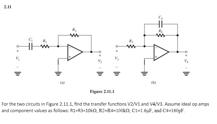 [Solved]: Figure 2.11.1 For the two circuits in Figure 2.1