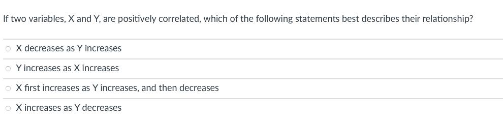 Solved If two variables, X and Y, are positively correlated, | Chegg.com