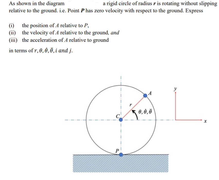 Solved As shown in the diagram relative to the ground. i.e. | Chegg.com