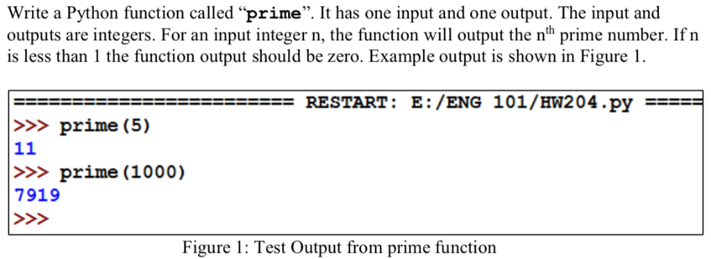 Solved Write a Python function called "prime". It has one | Chegg.com