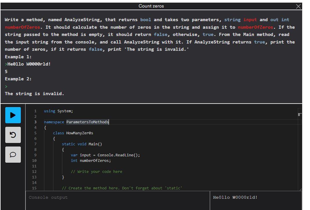 Solved Count zeros Use c#, Use the same system, | Chegg.com