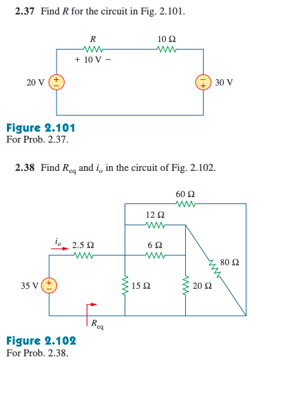 Solved 2.39 Evaluate Req for each of the circuits shown in | Chegg.com