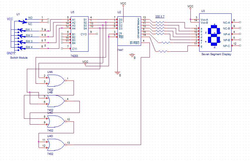 Solved No 3330X7 NC 4 X 5 F BIARBO dNP-C Seven Segment | Chegg.com