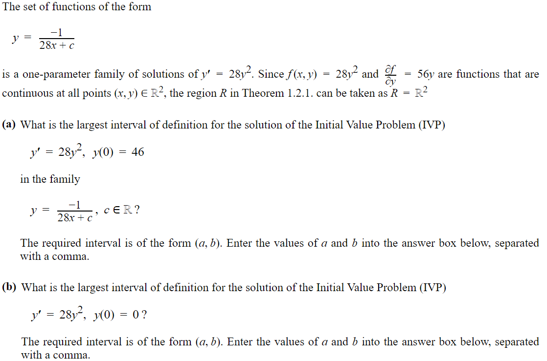 Solved The set of functions of the form y = -1 28x + c is a | Chegg.com