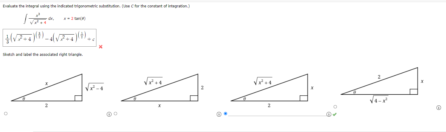 Solved Evaluate the integral using the indicated | Chegg.com