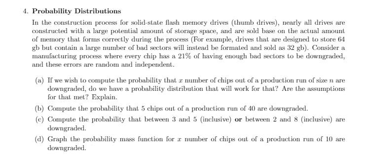 Solved 4. Probability Distributions In the construction | Chegg.com