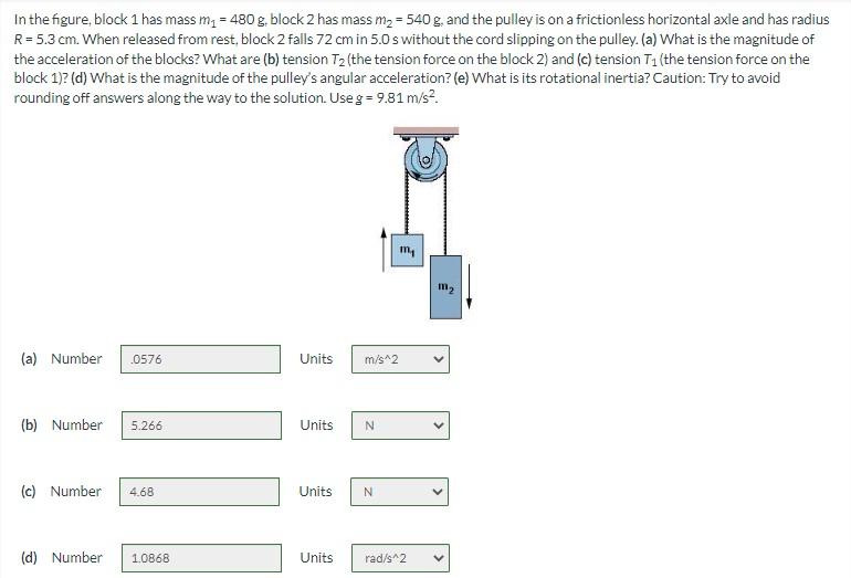 Solved I have gotten every part except for the rotational | Chegg.com