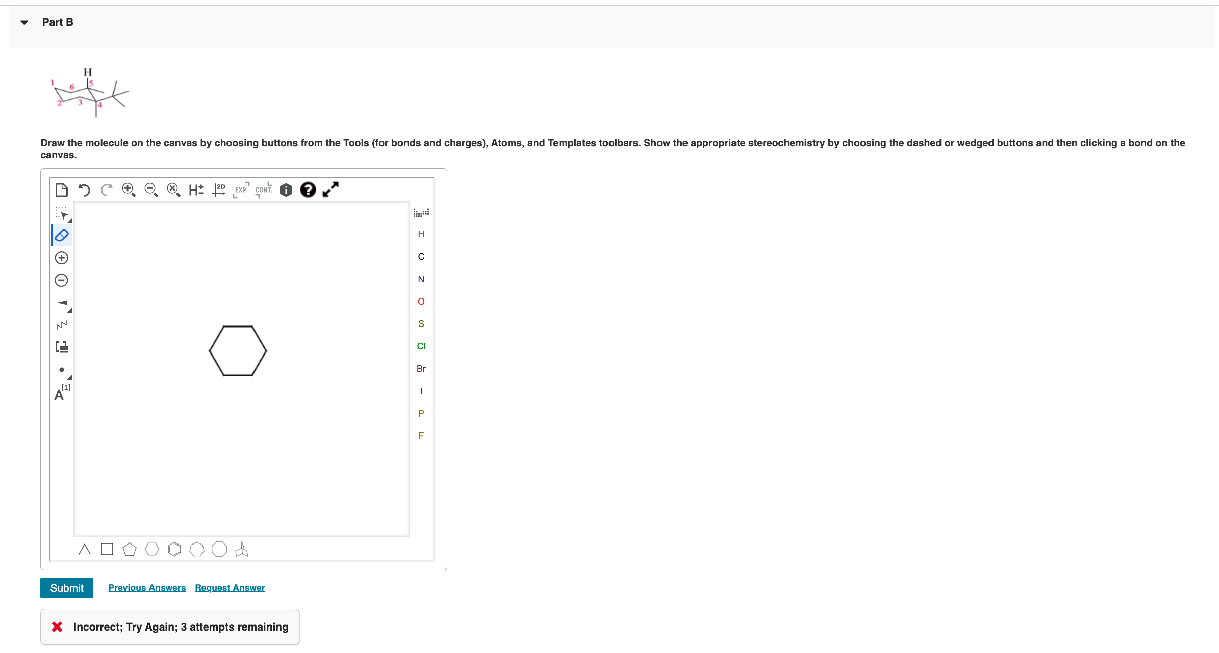 Solved Part B canvas.Previous AnswersRequest | Chegg.com