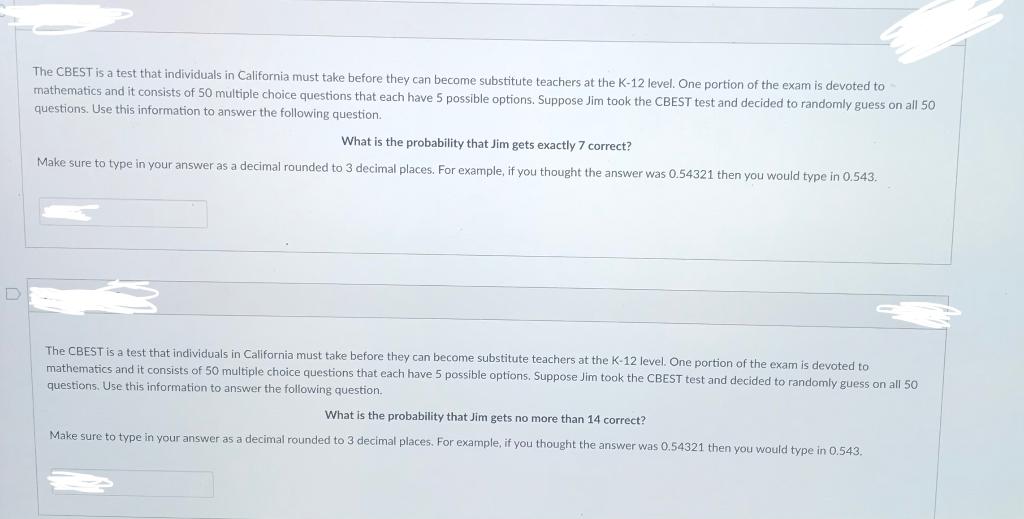 Solved The CBEST Is A Test That Individuals In California Chegg