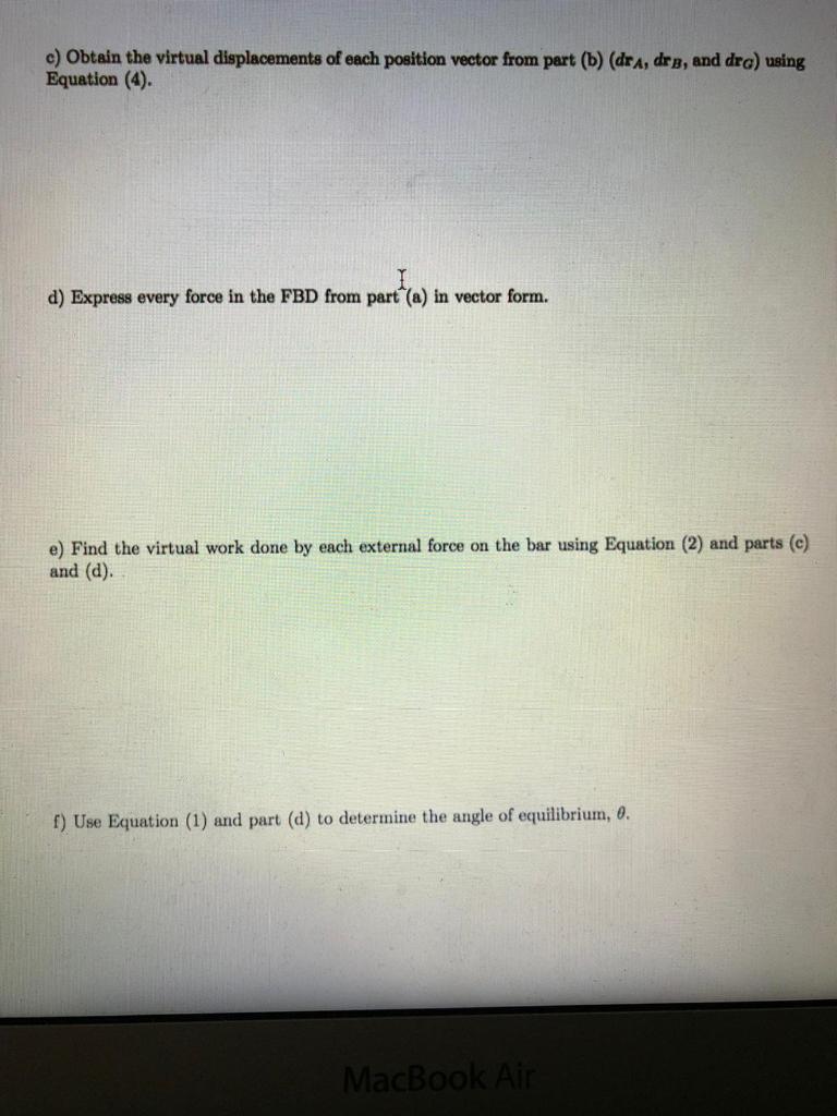 Solved Virtual Work The principle of virtual work is useful | Chegg.com