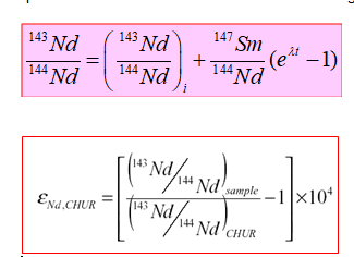 Solved 144Nd143Nd=(144Nd143Nd)i+144Nd147Sm(eλt−1) εNd.CHUR | Chegg.com