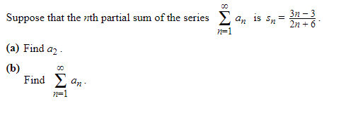 Solved Suppose that the nth partial sum of the series | Chegg.com