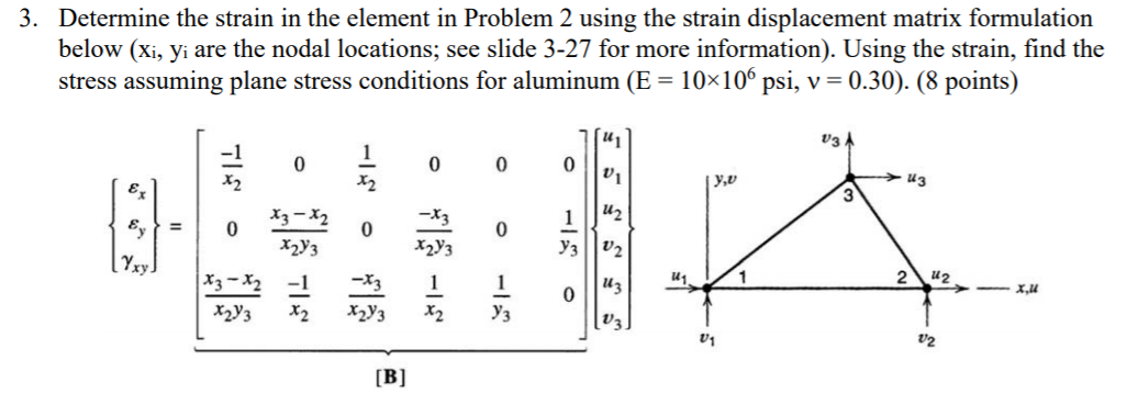 Solved 3 Determine The Strain In The Element In Problem 2