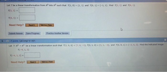 Solved Let T be a linear transformation from R2 into R2 such | Chegg.com