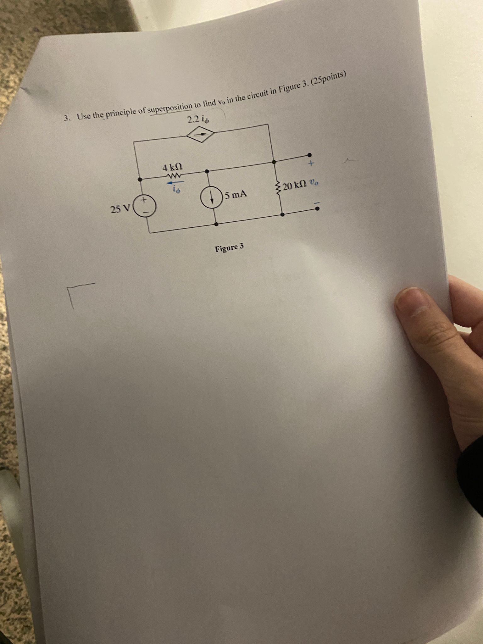 Solved Question 3 (20 ﻿marks) ﻿Find \( ﻿v_{0} \) ﻿in the | Chegg.com