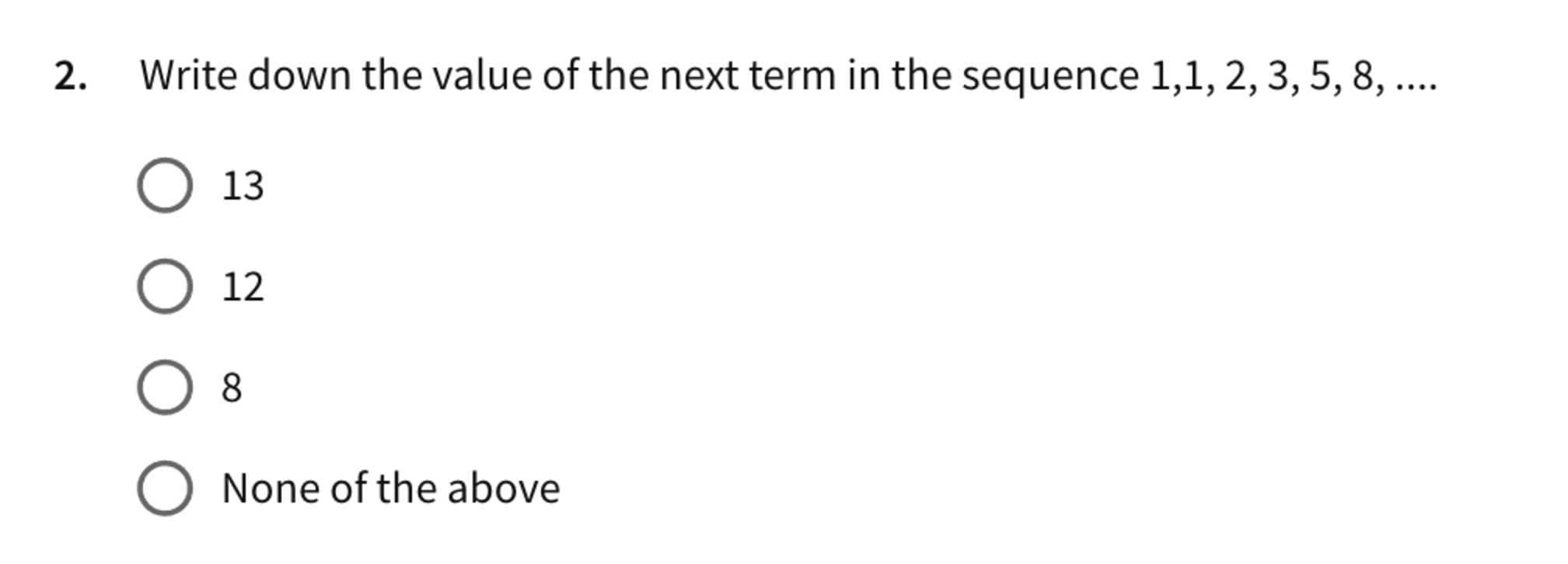 Solved Write down the value of ﻿the next term in ﻿the | Chegg.com