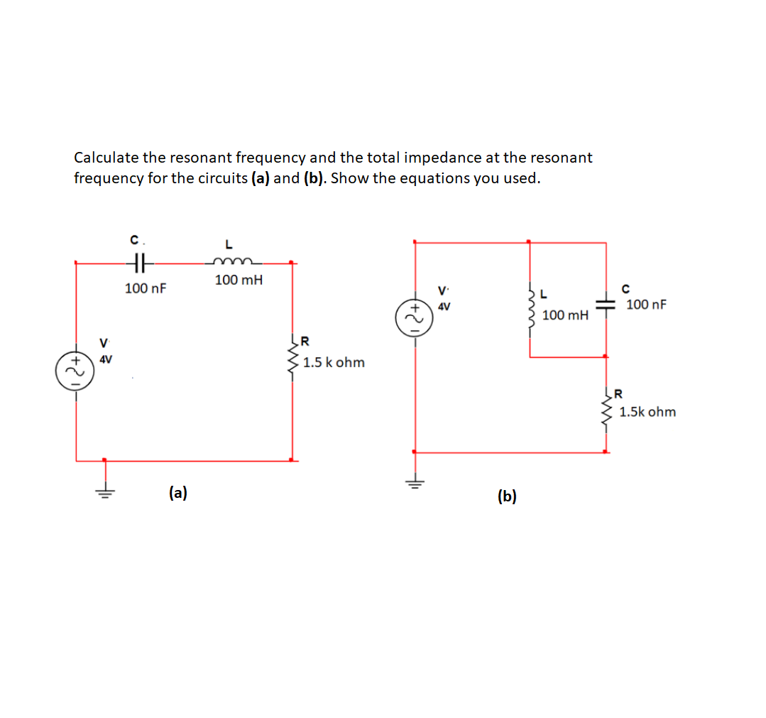 Solved Calculate the resonant frequency and the total | Chegg.com