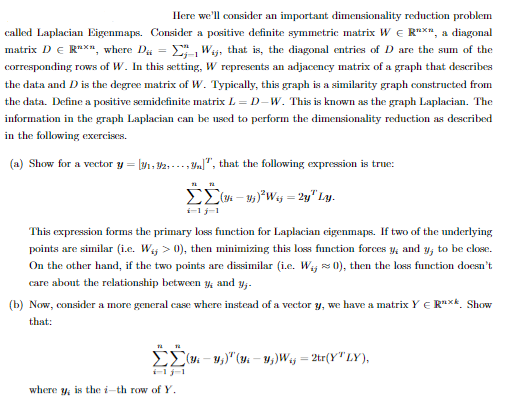 Solved Here we'll consider an important dimensionality | Chegg.com