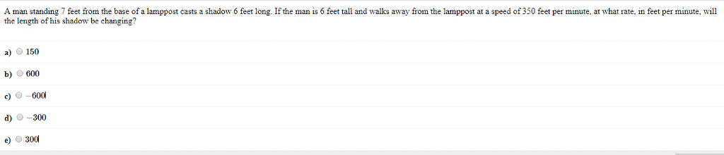 Solved A man standing 7 feet from the base of a lamppost | Chegg.com