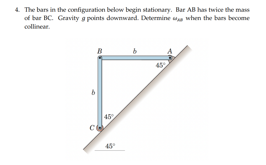 Solved 4. ﻿The bars in the configuration below begin | Chegg.com