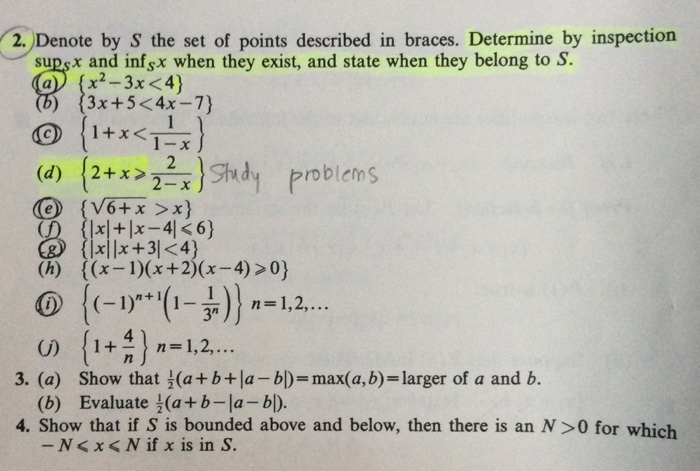 Solved S the set of points described in braces. Determine by | Chegg.com