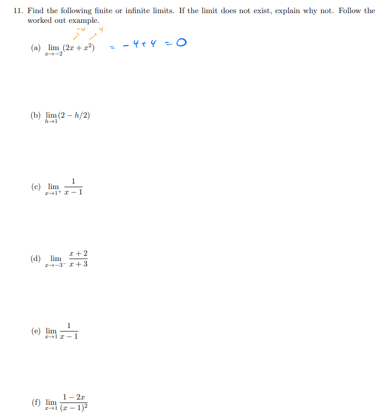 Solved 11. Find the following finite or infinite limits. If | Chegg.com