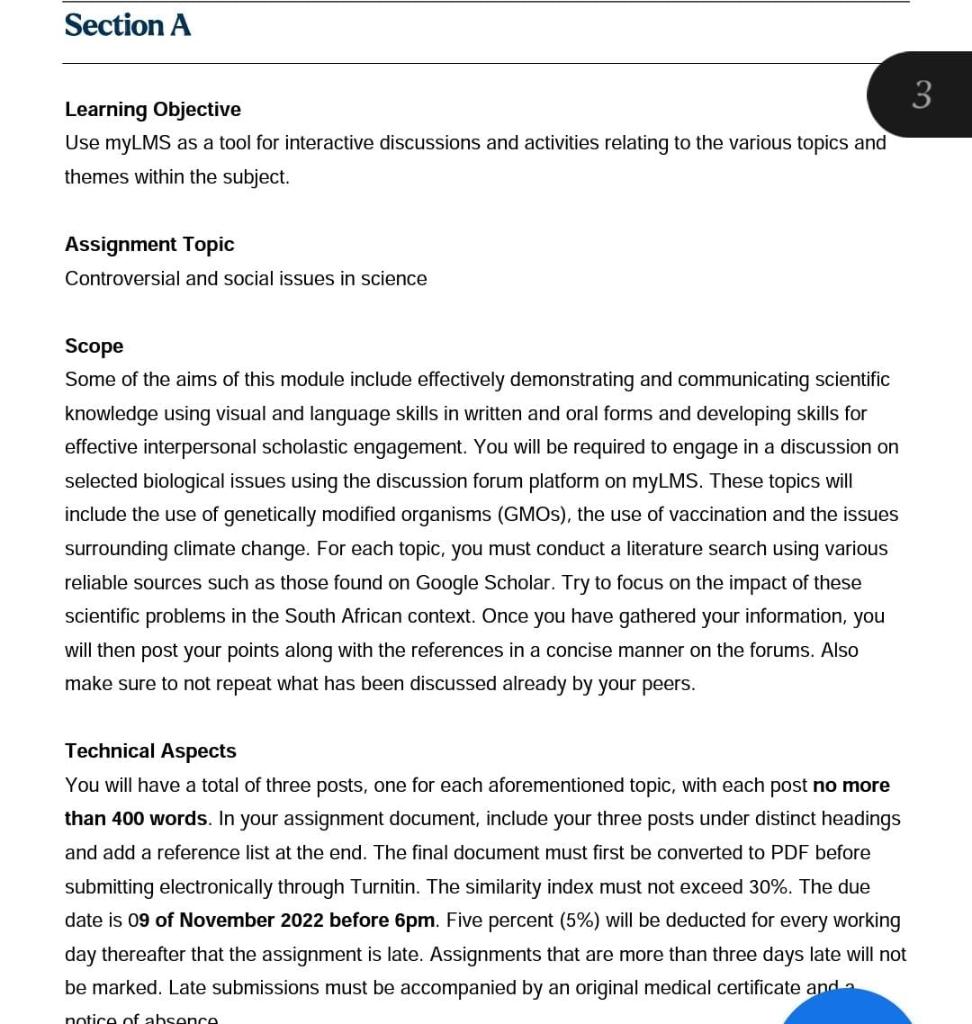 Learning Objective Use myLMS as a tool for | Chegg.com