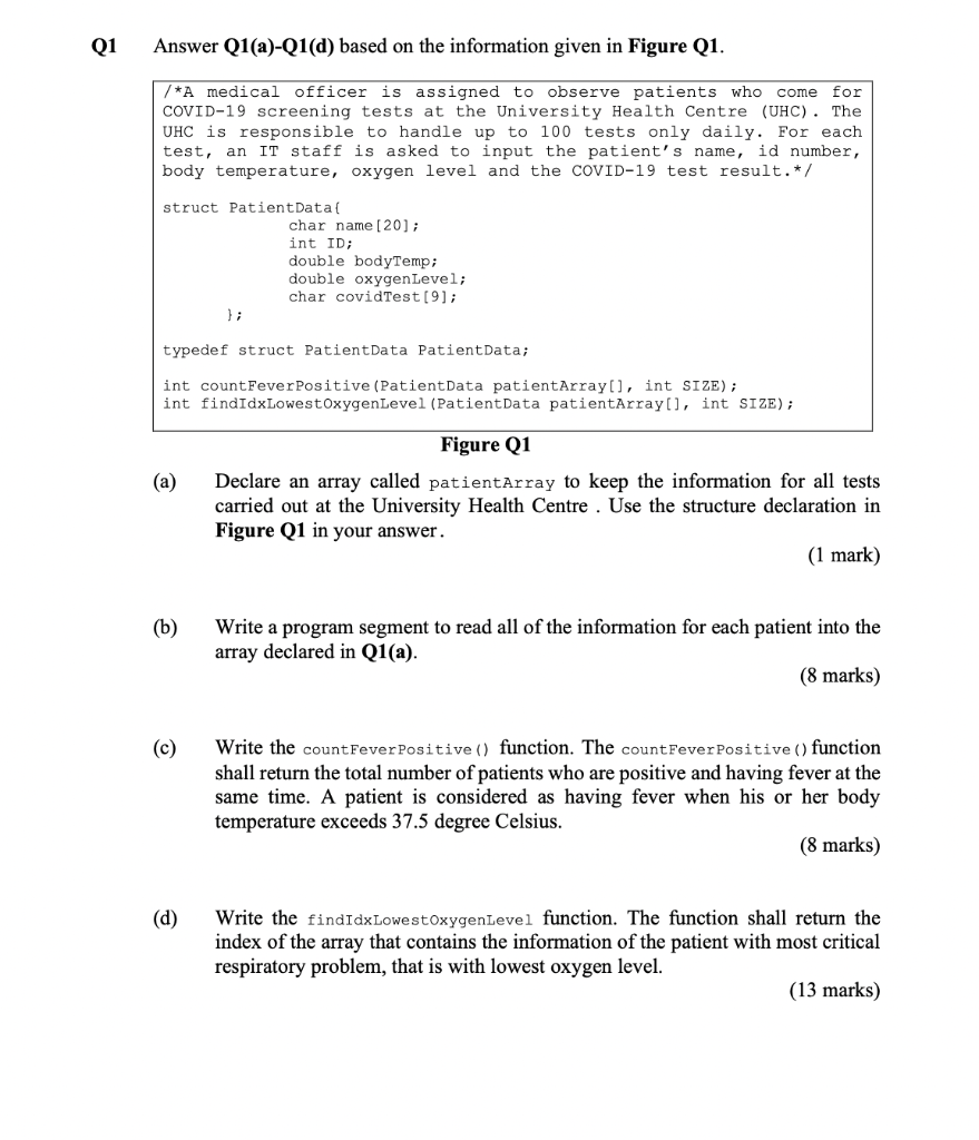 Solved Q1 Answer Q1(a)-Q1(d) based on the information given | Chegg.com