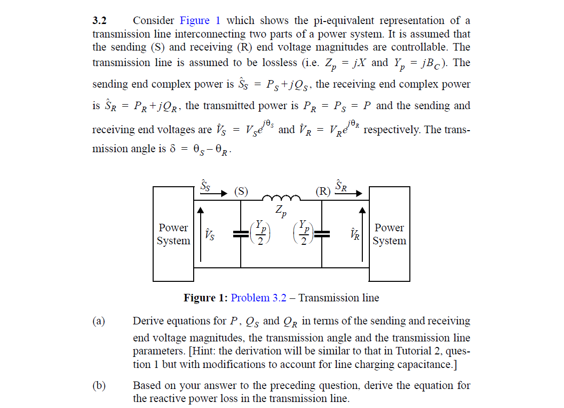 Solved 3.2 Consider Figure 1 which shows the pi-equivalent | Chegg.com
