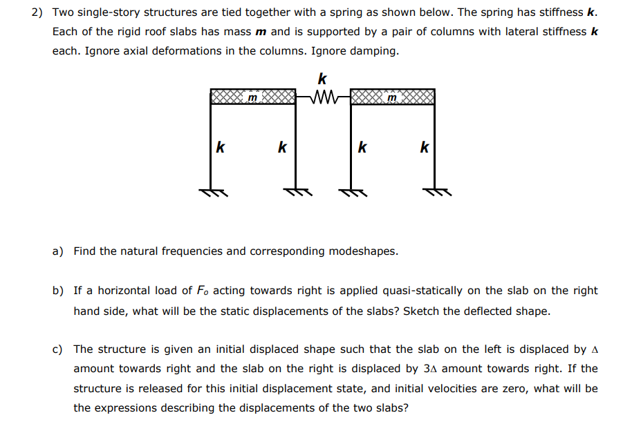 Two single-story structures are tied together with a | Chegg.com