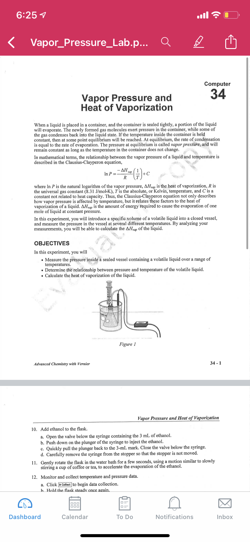 Honors Chemistry Vapor Pressure Curves And Phase Diagrams An