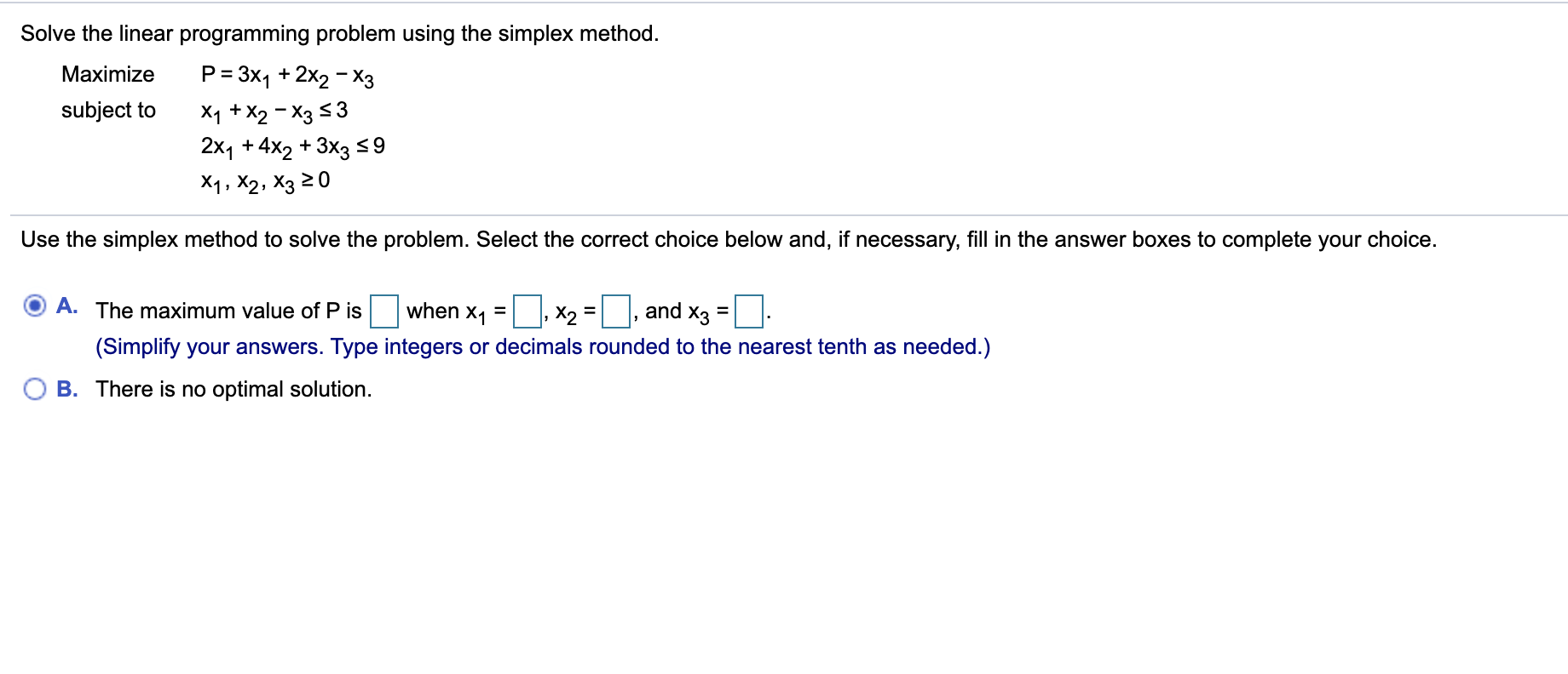 Solved Solve the linear programming problem using the | Chegg.com