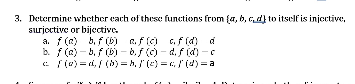 3. Determine whether each of these functions from | Chegg.com
