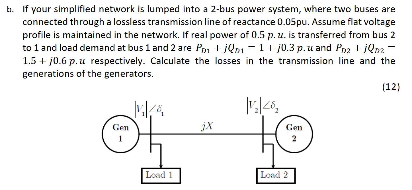 Solved = b. If your simplified network is lumped into a | Chegg.com